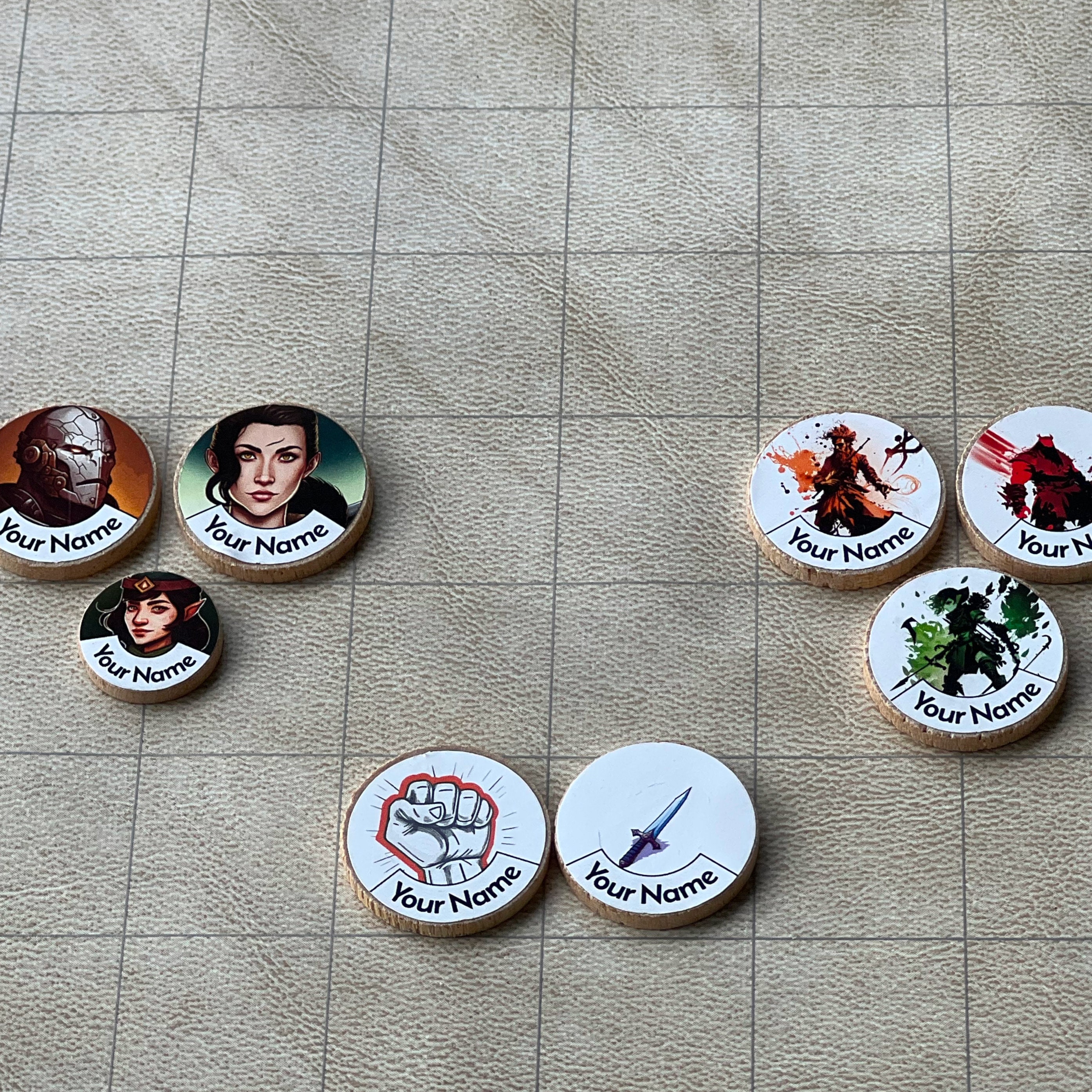 Personalized RPG Tokens Custom Artwork and Name Printing, Fully ...
