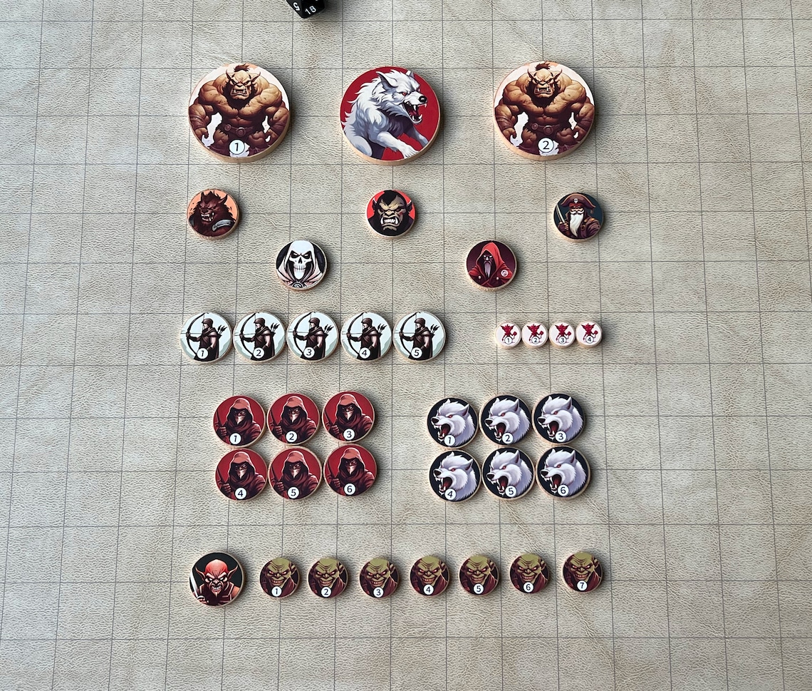 37pc Enemy Tokens: Hardwood DND/RPG Markers - Etsy