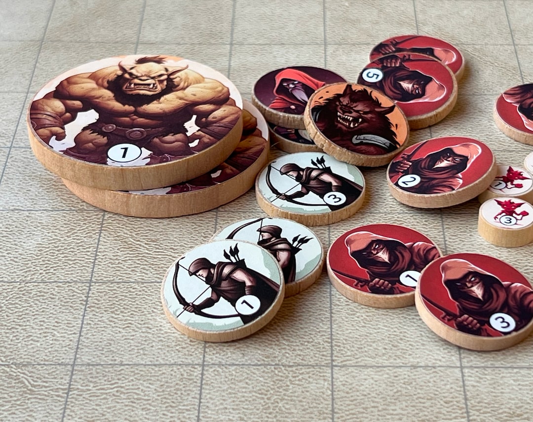 Compact Set - 18pc Enemy Tokens - Vibrant Colors & Durable, Variety of ...