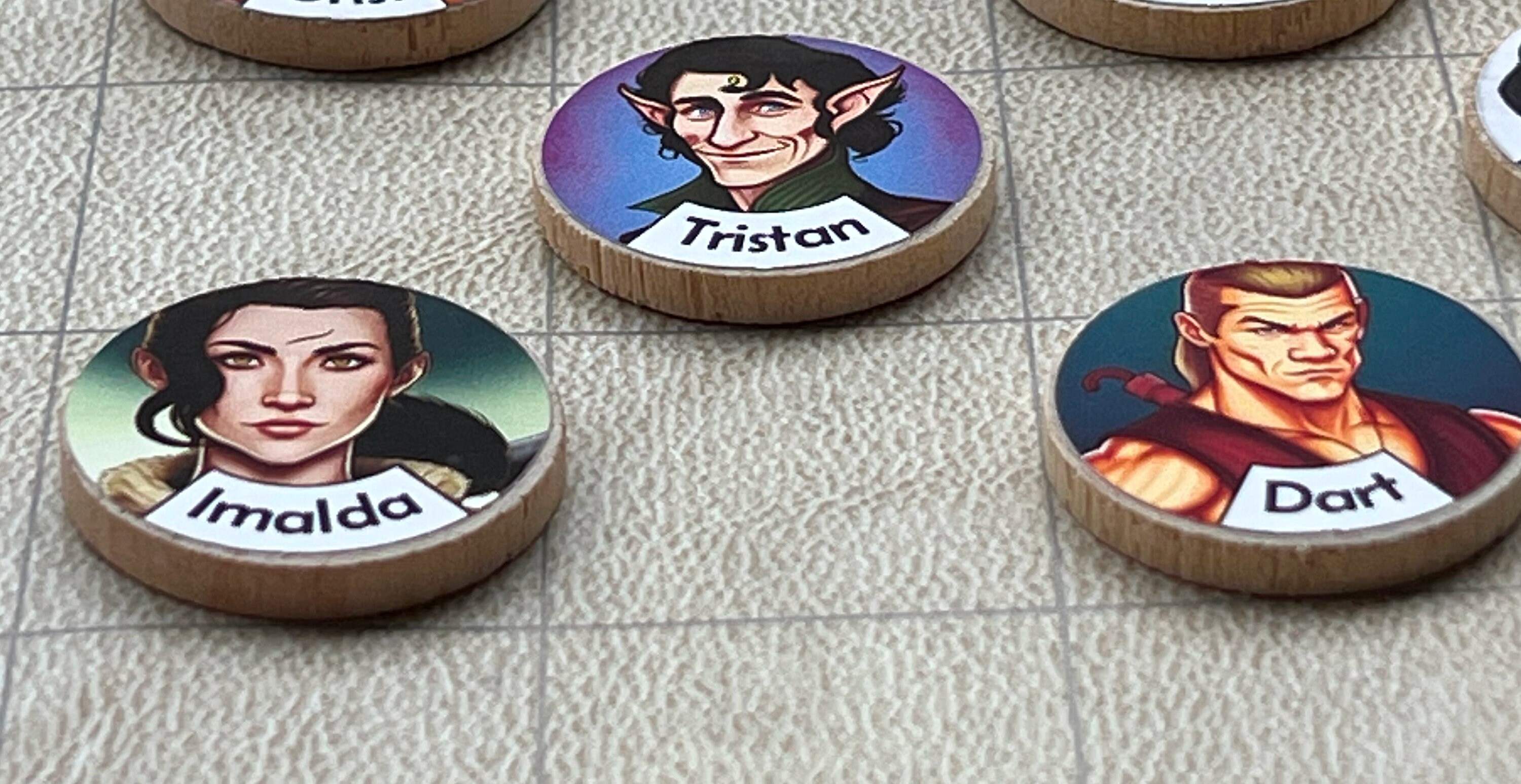 Personalized RPG Tokens Custom Artwork and Name Printing, Fully ...