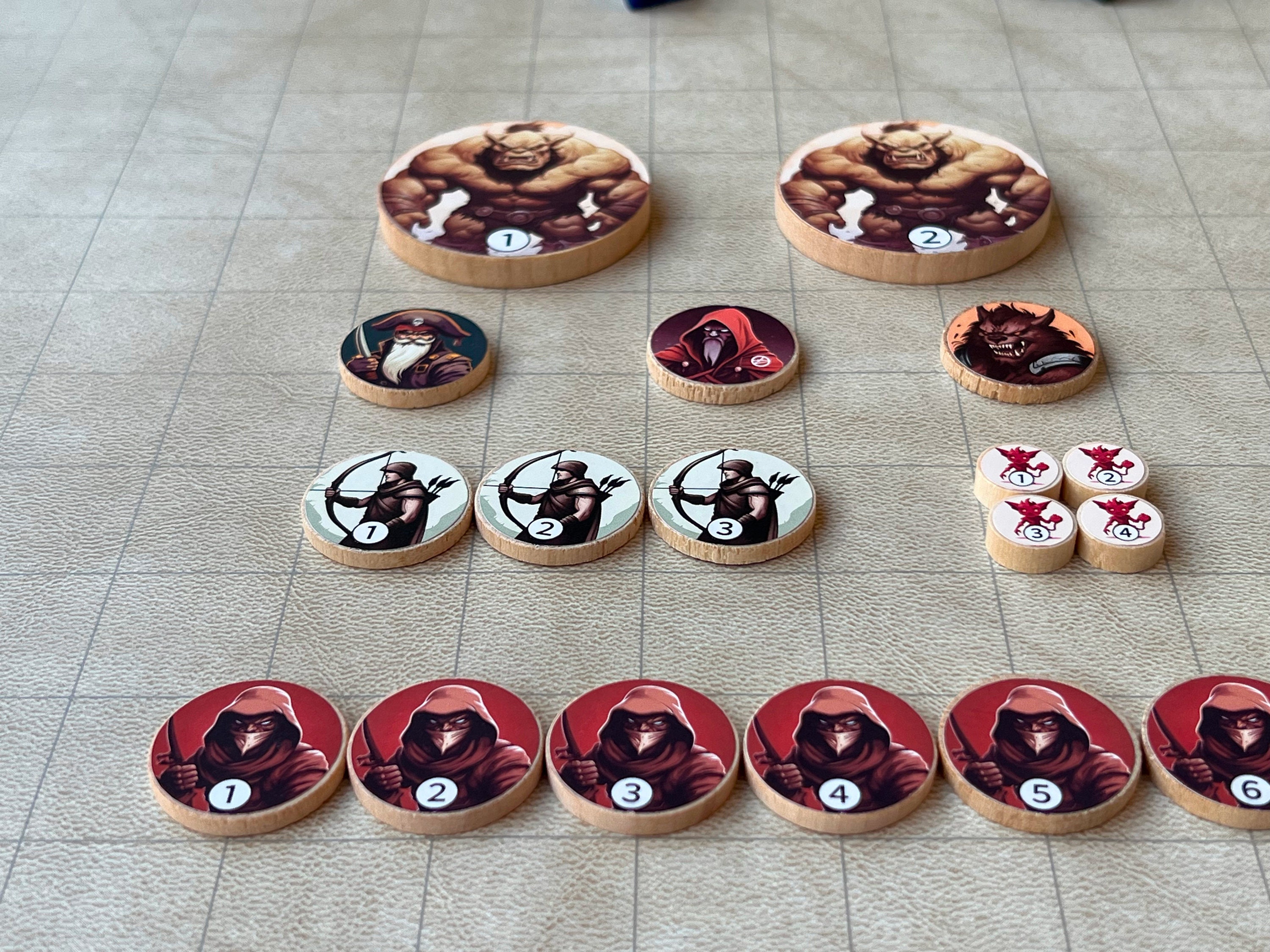 Compact Set - 18pc Enemy Tokens - Vibrant Colors & Durable, Variety of ...