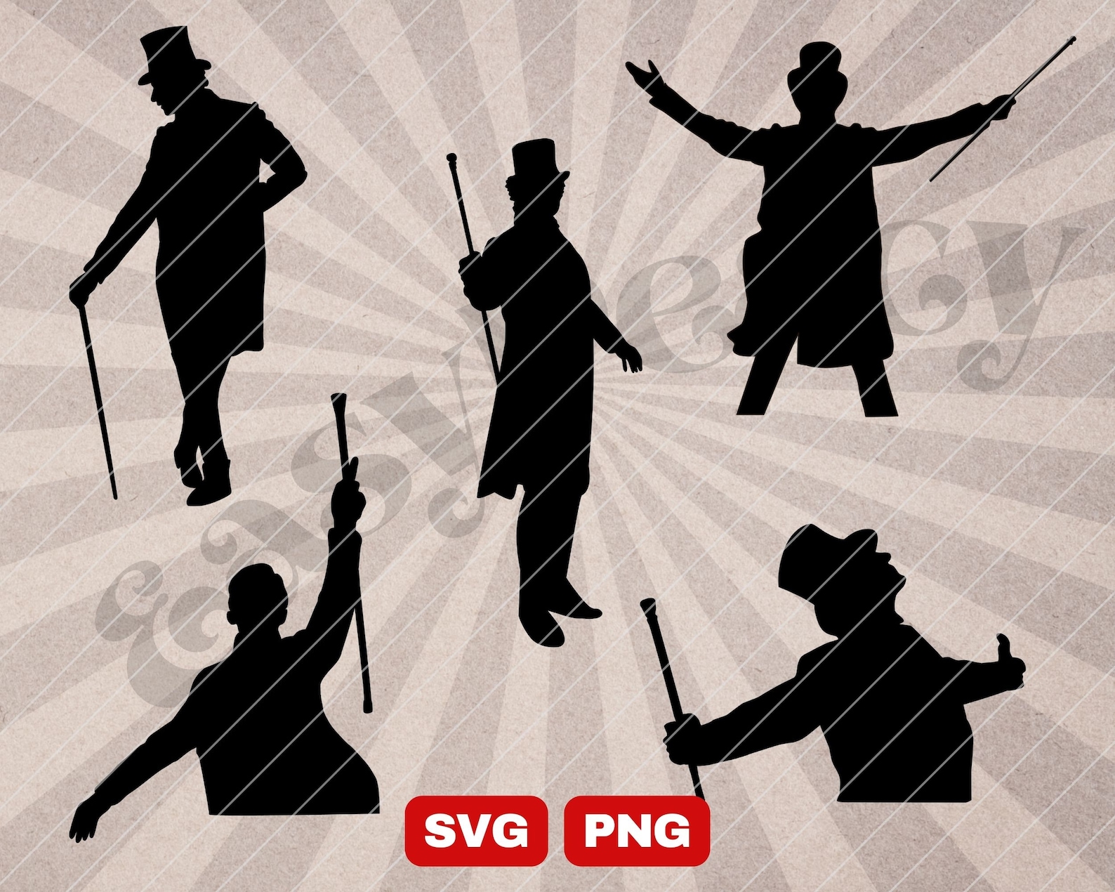 Bundle Circus Showman SVG, Circus Man, Showman, Hat Man, Movie, Digital ...