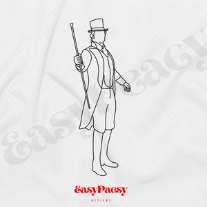 Greatest Showman Line Silhouette SVG PNG | Circus Characters Digital ...