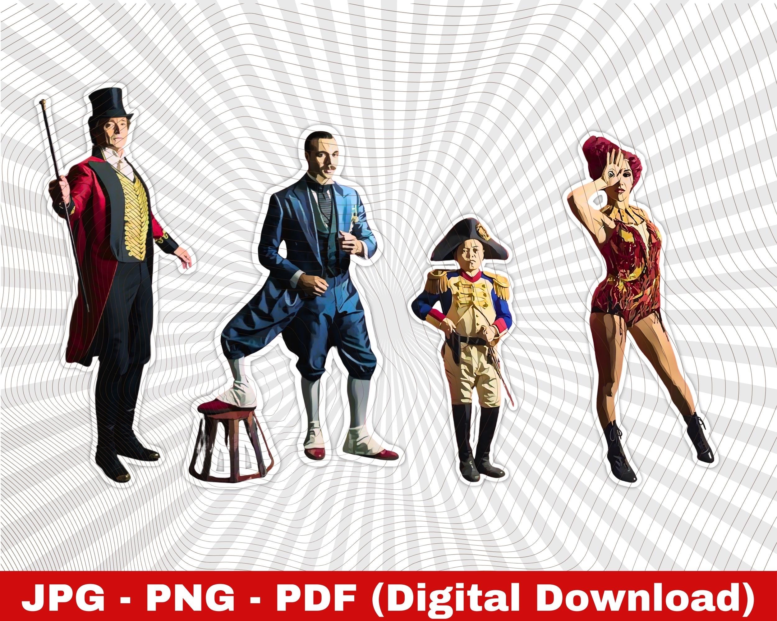 Circus Showman Stickers | MEGA Bundle of High-quality Digital Files ...