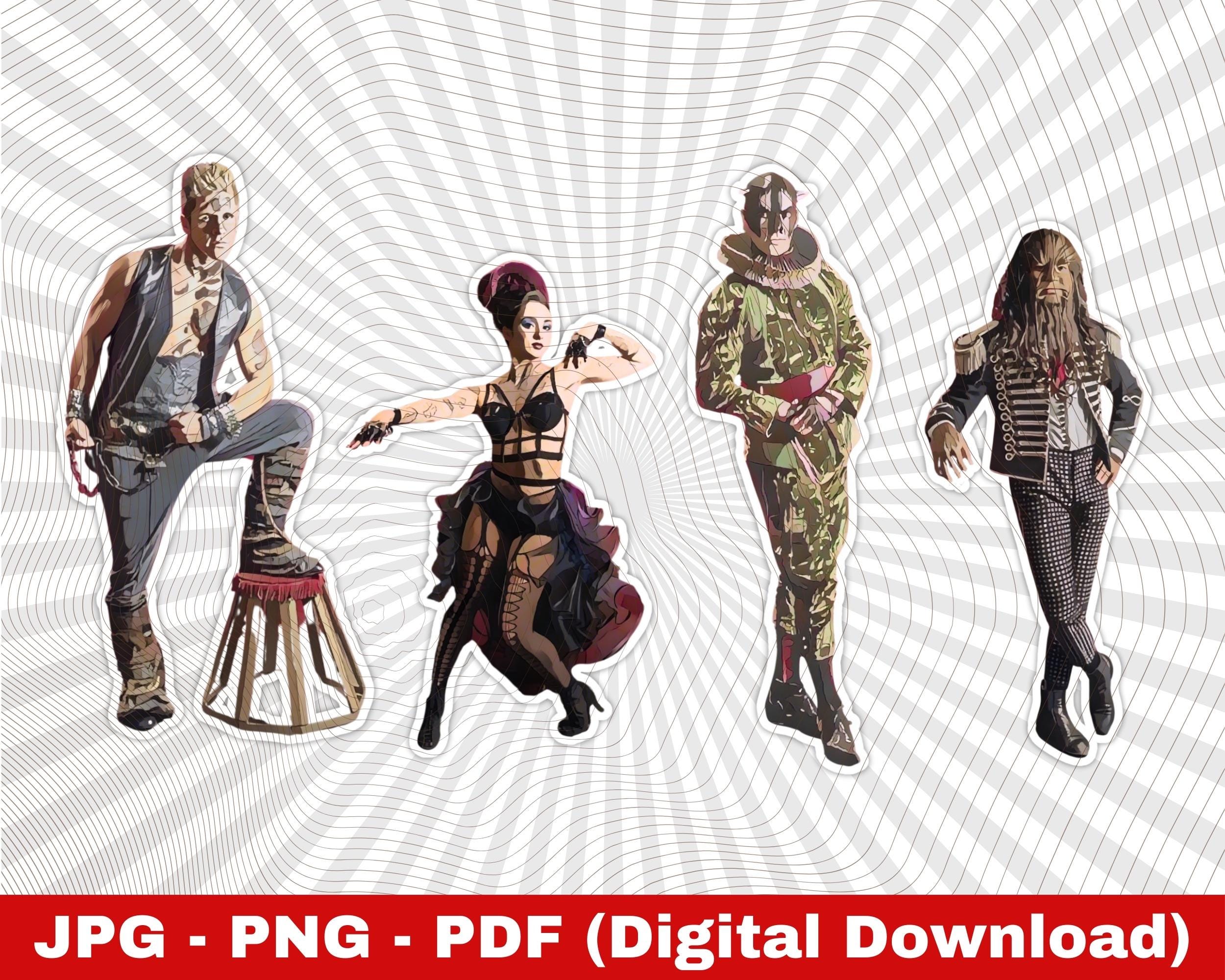 Circus Showman Stickers | MEGA Bundle of High-quality Digital Files ...