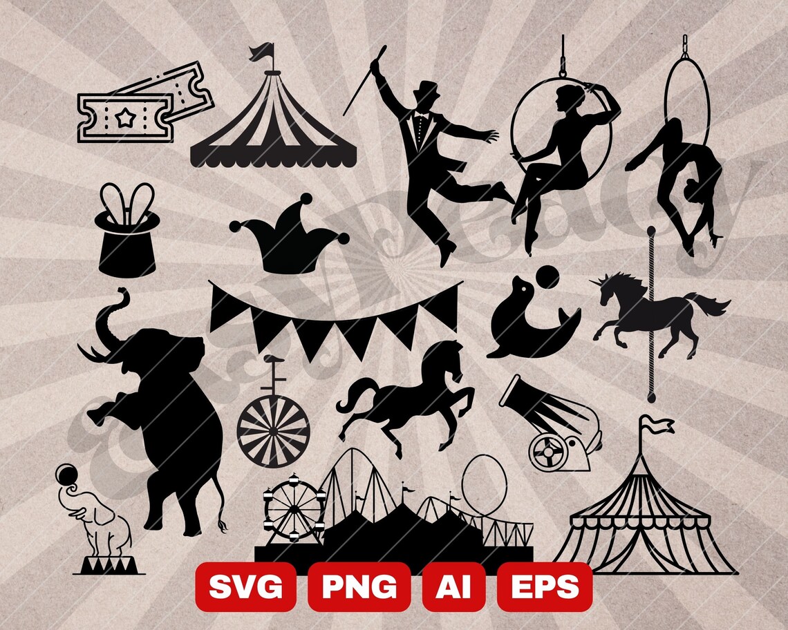 Bundle Circus Showman SVG, Circus SVG, Showman, Circus, Digital File ...