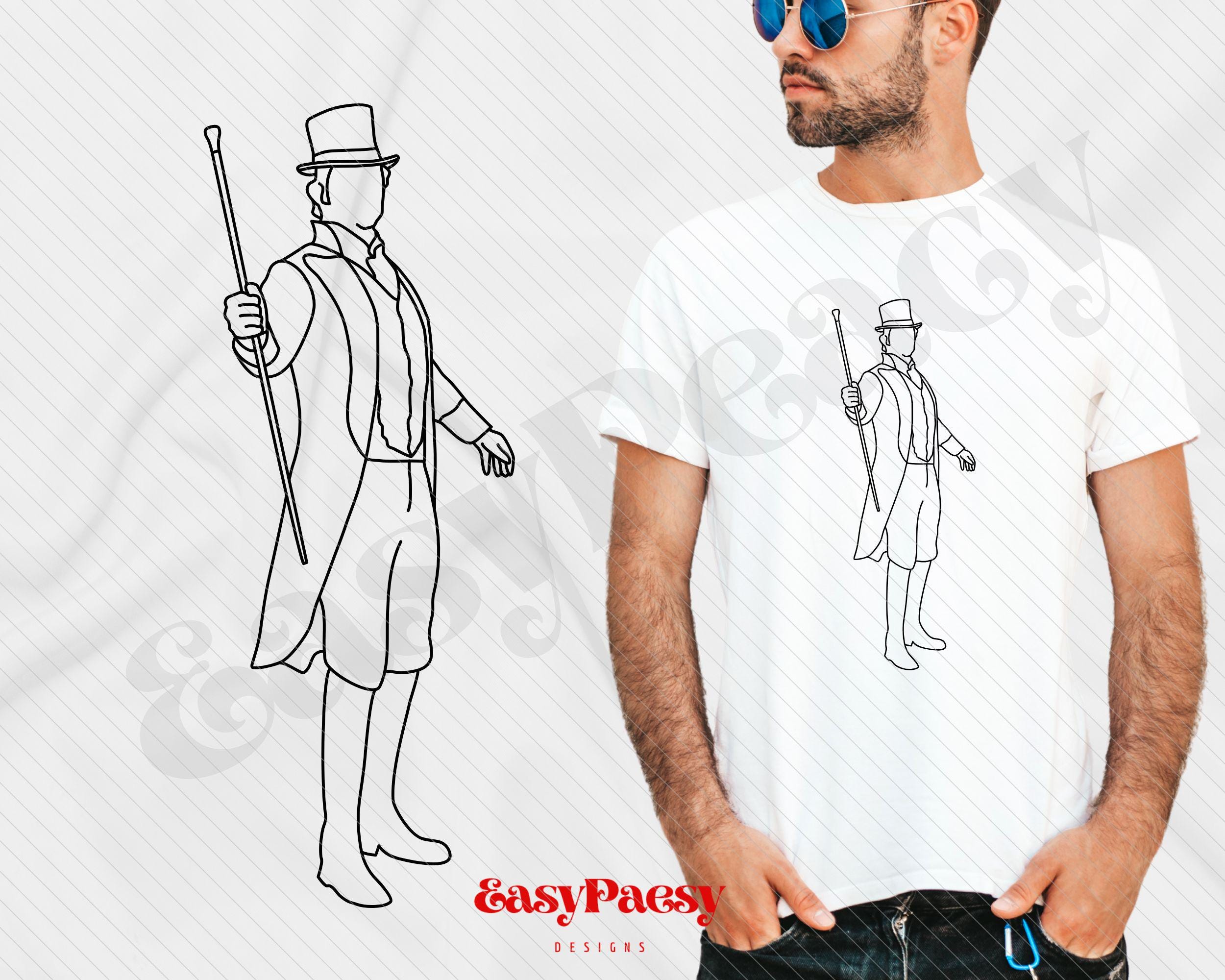 Greatest Showman Line Silhouette SVG PNG | Circus Characters Digital ...