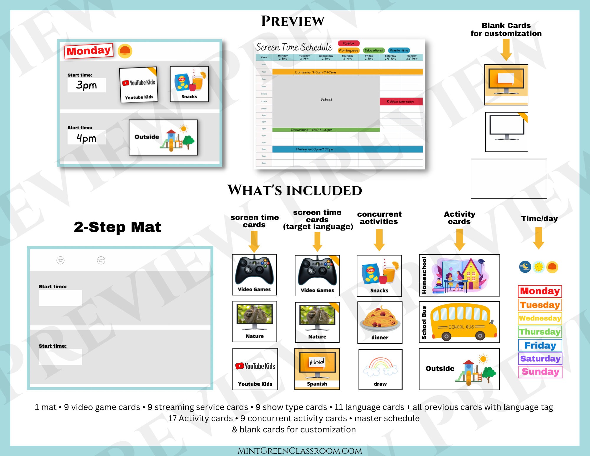 Habit Stacking for Reducing Screen Time | Visual Schedule | Bilingual ...
