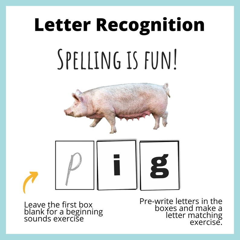 Farm Animals Toddler Learning Binder Extension Pages - Etsy