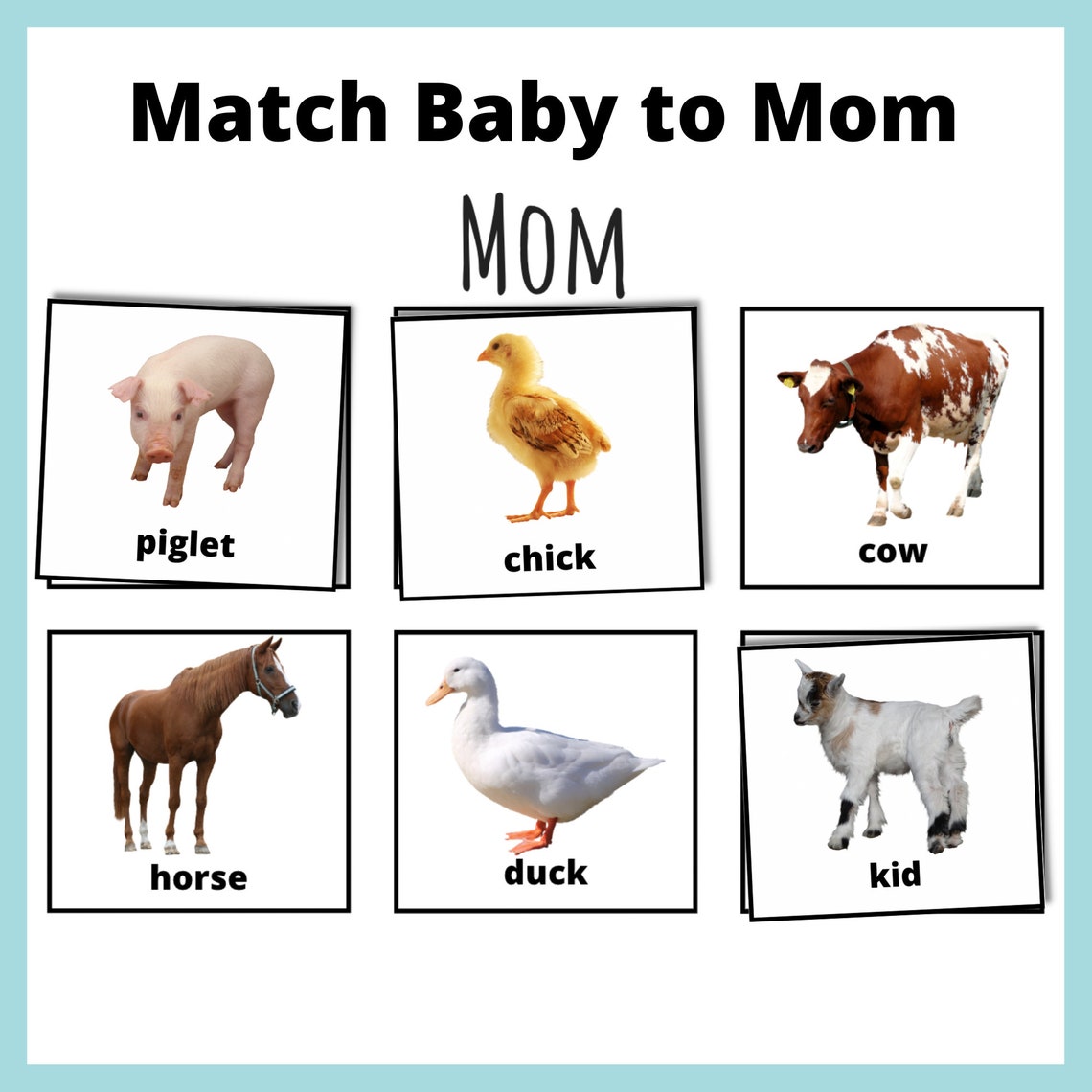 Farm Animals Toddler Learning Binder Extension Pages - Etsy