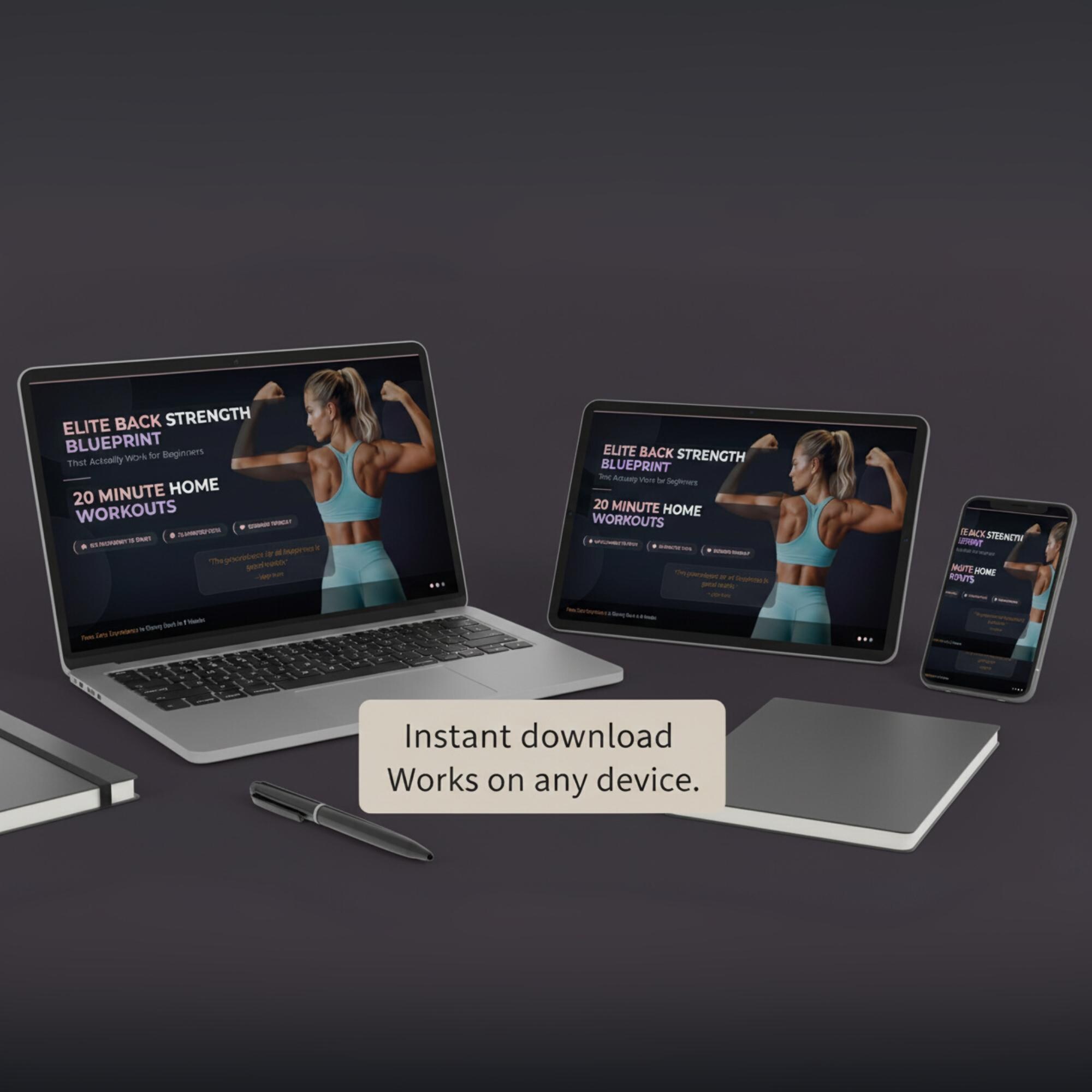 The Complete Back Strengthening Home Workout Plan: Digital PDF for ...