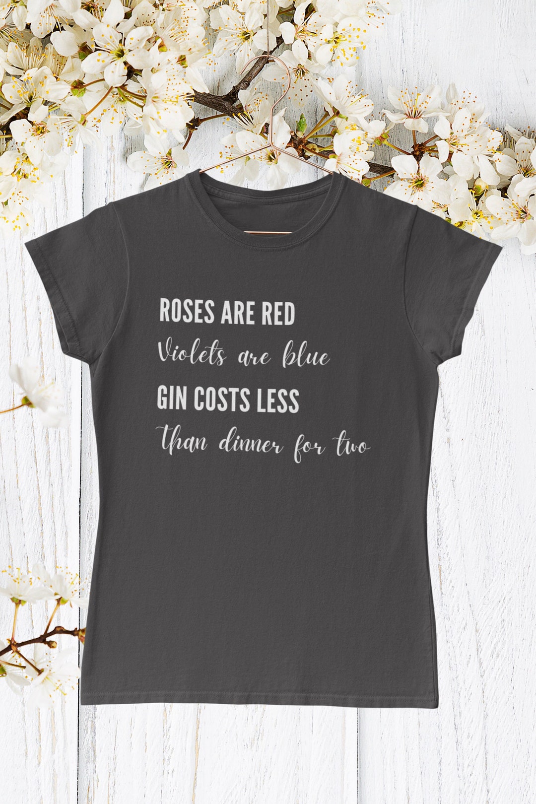 Funny Valentine's Day T-shirt: Gin Poem, Unisex Cotton Tee - Etsy