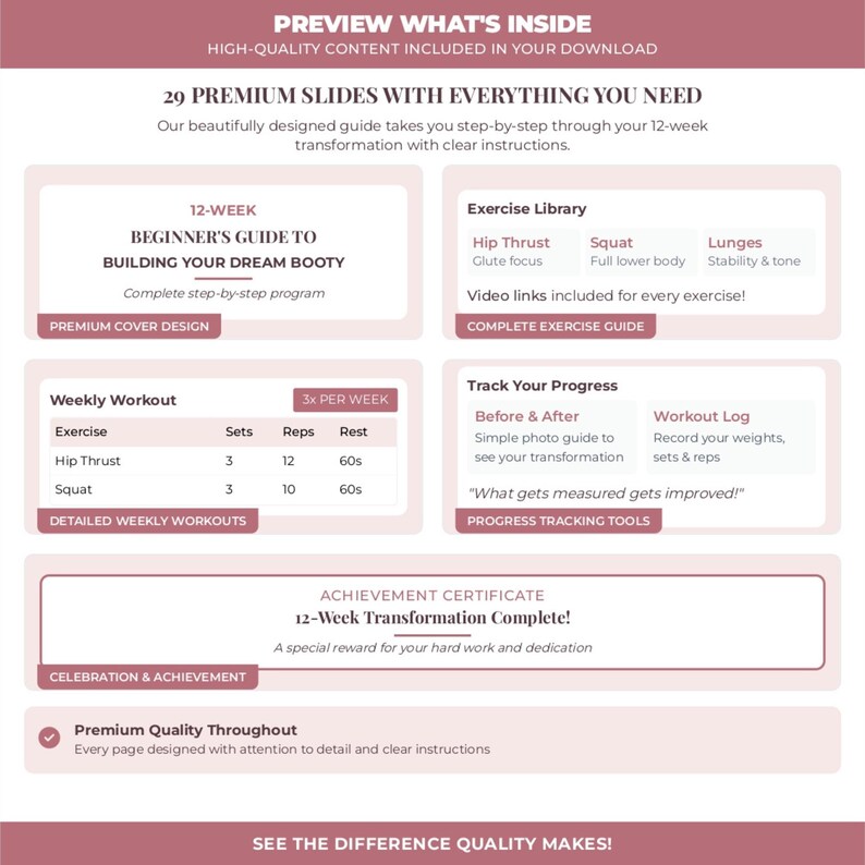 12 Week Glute Workout Plan for Beginners: Home & Gym Workouts ...