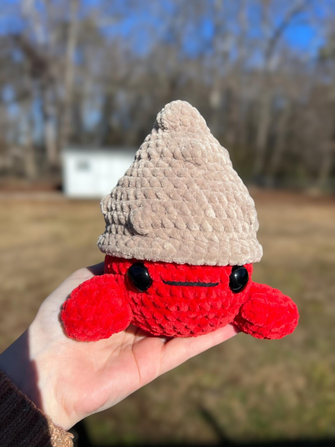 Crochet Crab Plushie, Handmade Cute Amigurumi Stuffed Animal - Etsy