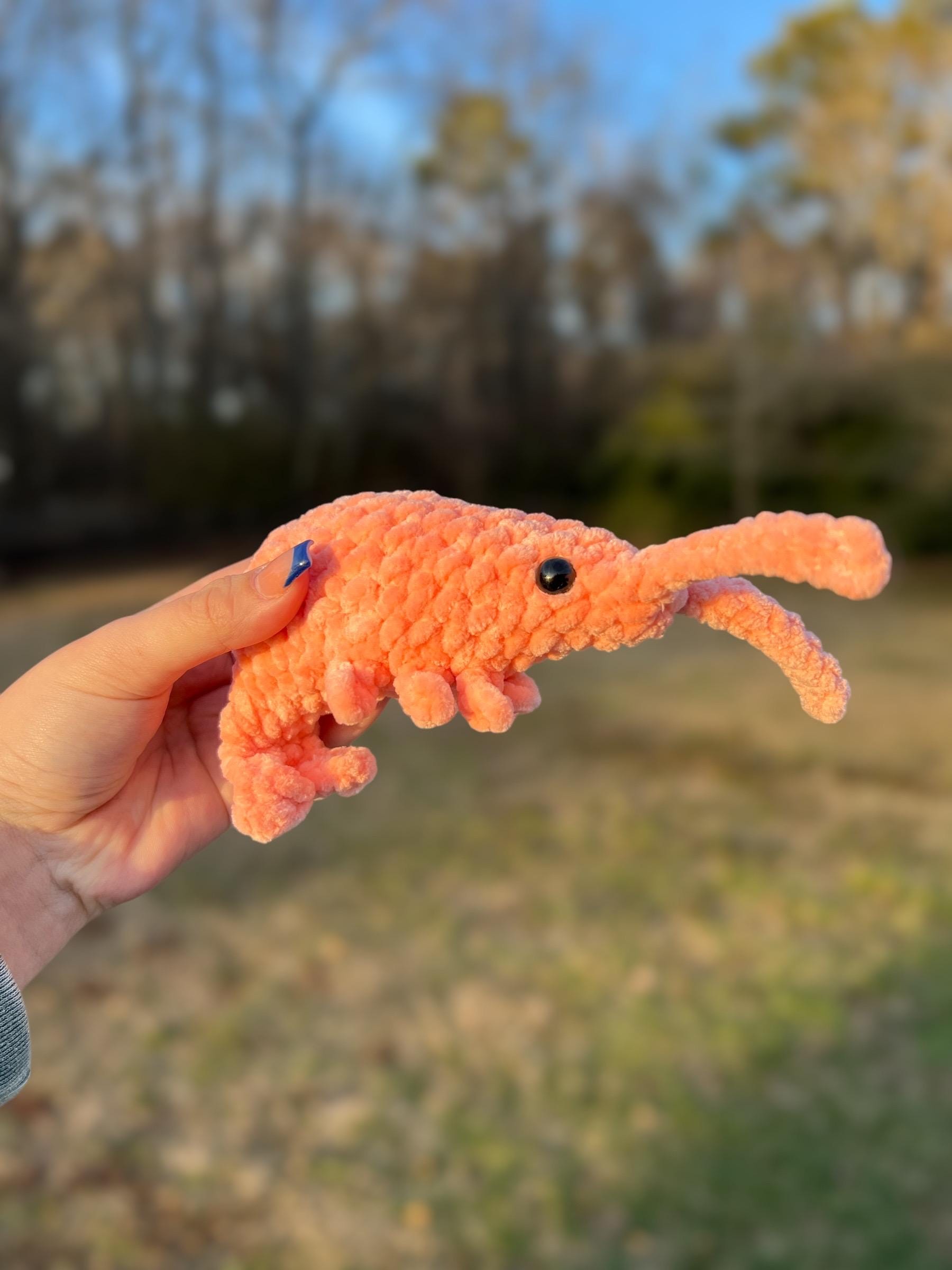 Crochet Shrimp, Amigurumi Plushie, Cute Shrimp Stuffed Animal - Etsy