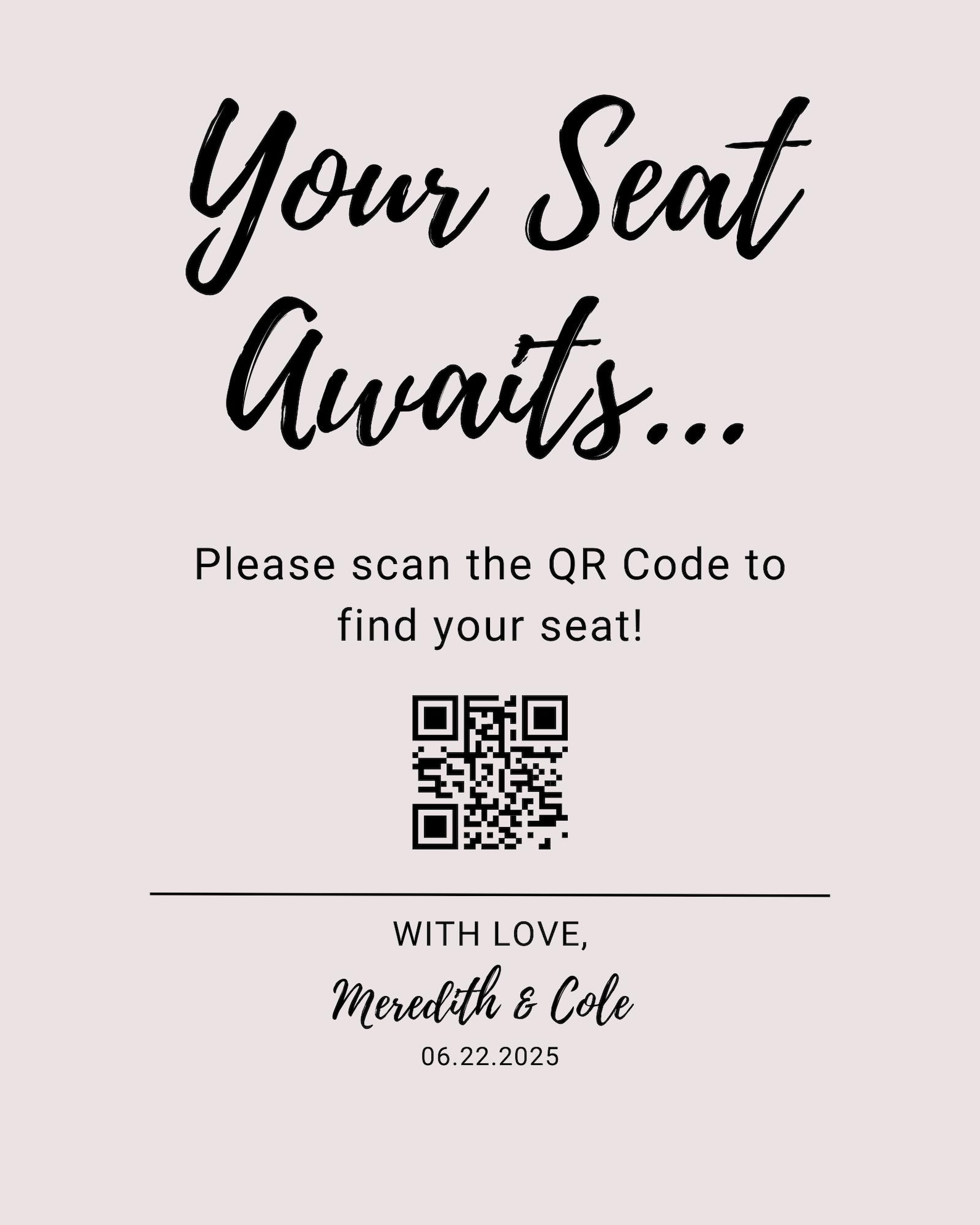 Wedding QR Code Seating Chart - Find Your Seat With Ease | QR Code ...