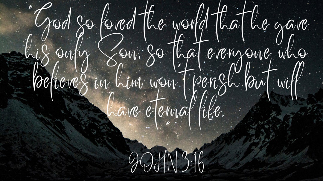John 3:16 Digital Wallpaper - Etsy