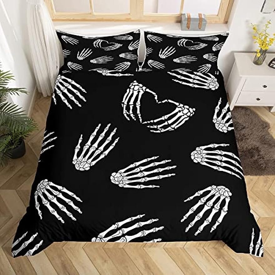 3D Printed Halloween Skeleton Bedding Set Duvet Cover Set for Boys ...