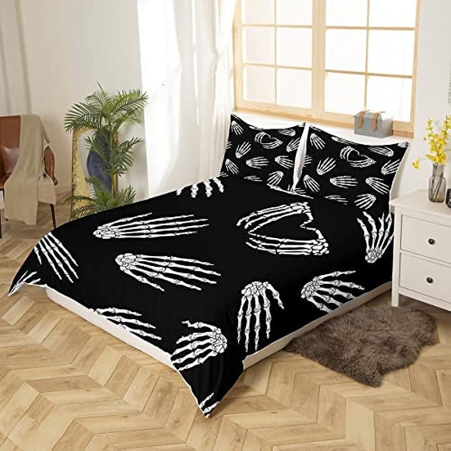 3D Printed Halloween Skeleton Bedding Set Duvet Cover Set for Boys ...