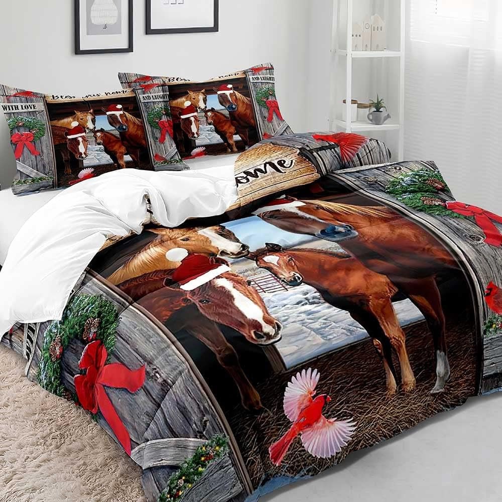 3D Printed Christmas Deer Bedding Set Duvet Cover Set Boys Girls Kids ...