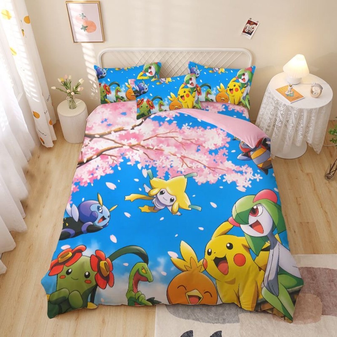 3D Printed Pikachu Bedding Set Duvet Cover Set With 1 Duvet - Etsy