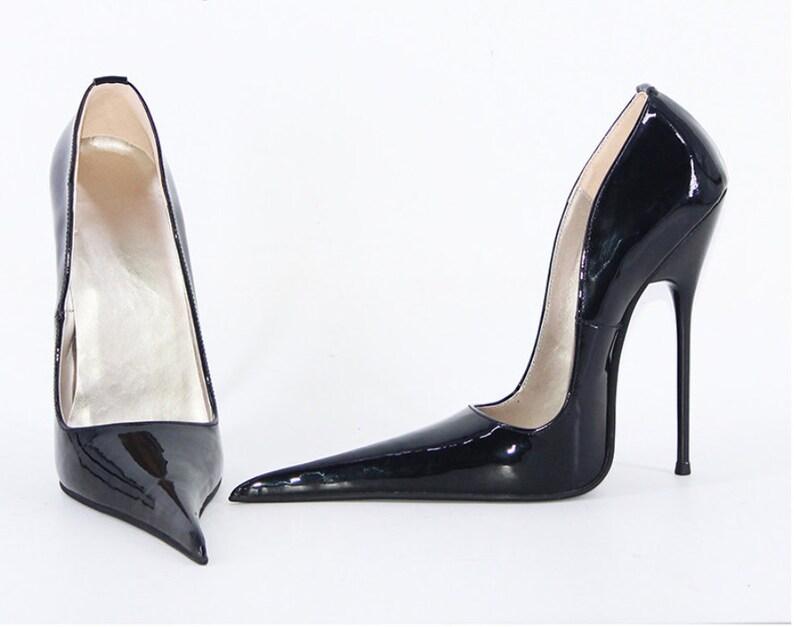 Extreme Pointy Toe Stiletto Real Leather 12-16cm Made to Order Pumps ...