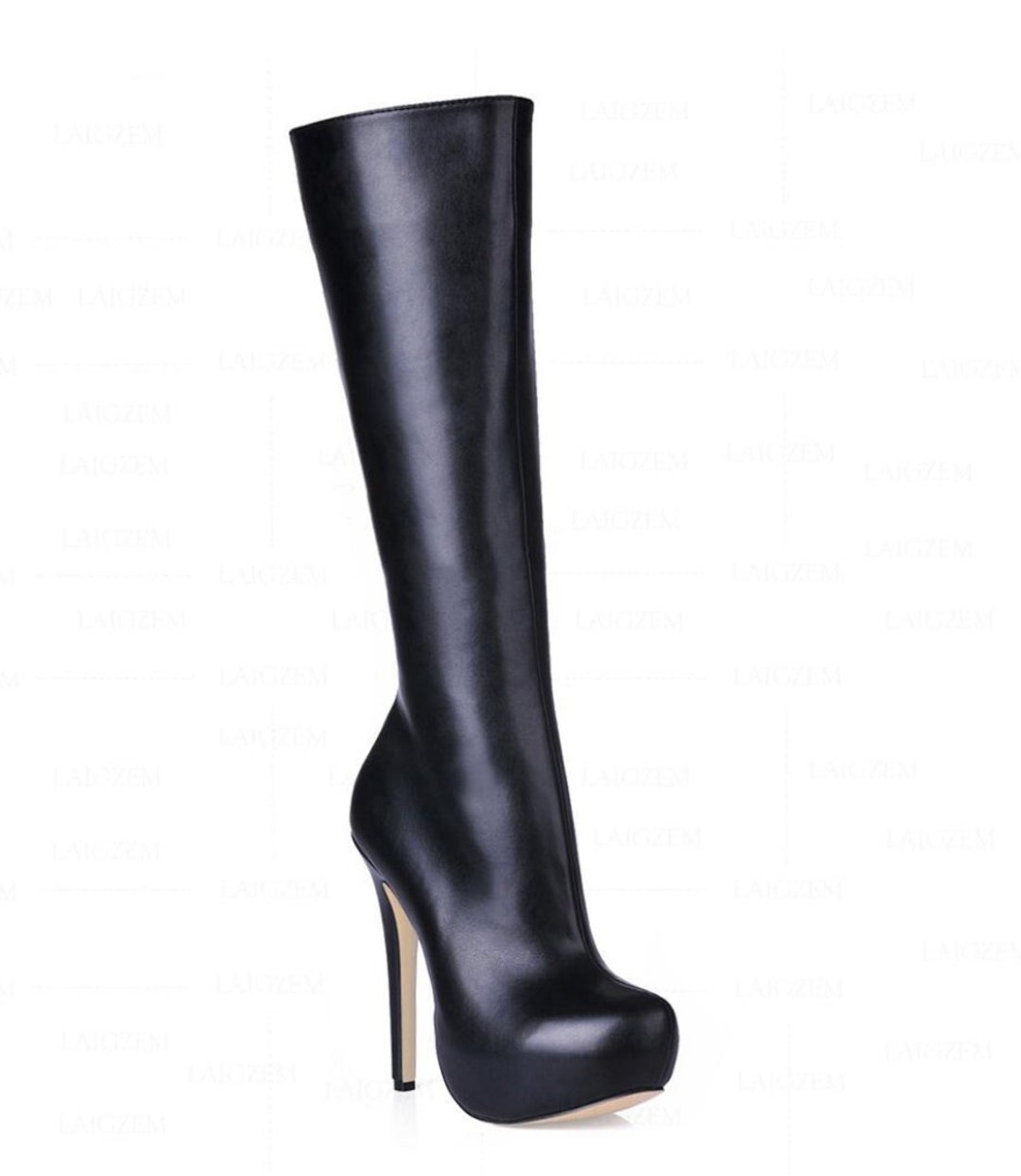 HIGH HEEL Fetish Mid Height Hidden Platform Boots Big Sizes Men's 15-16 ...