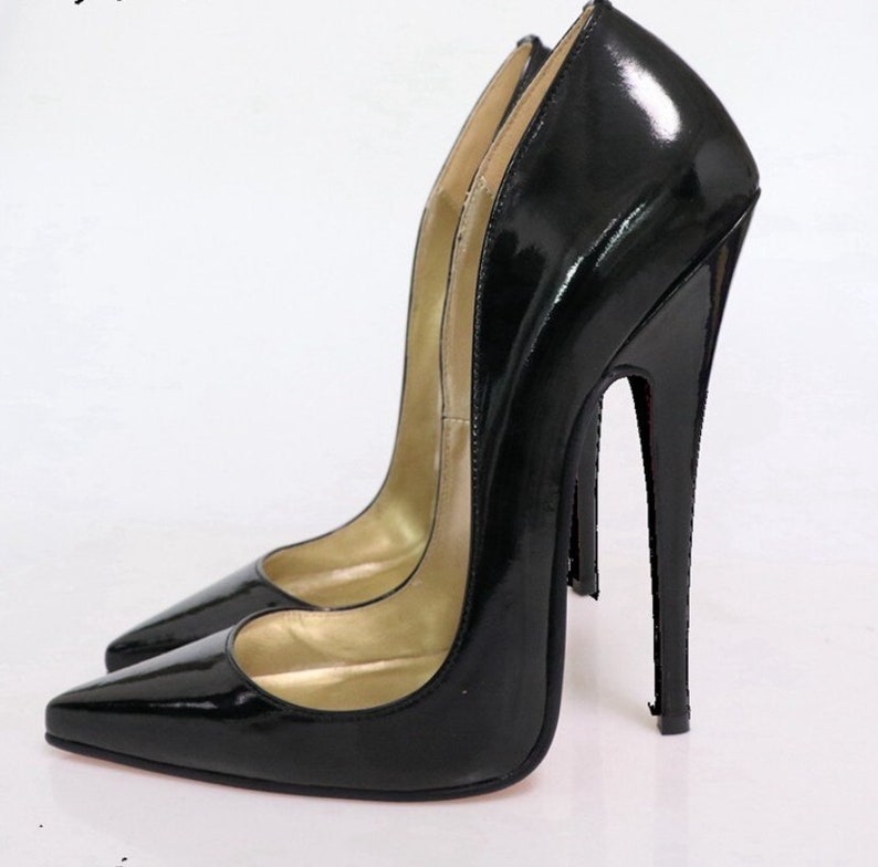 Retro Pointy Toe Stiletto Heels Hand Made in Real Leather - Etsy