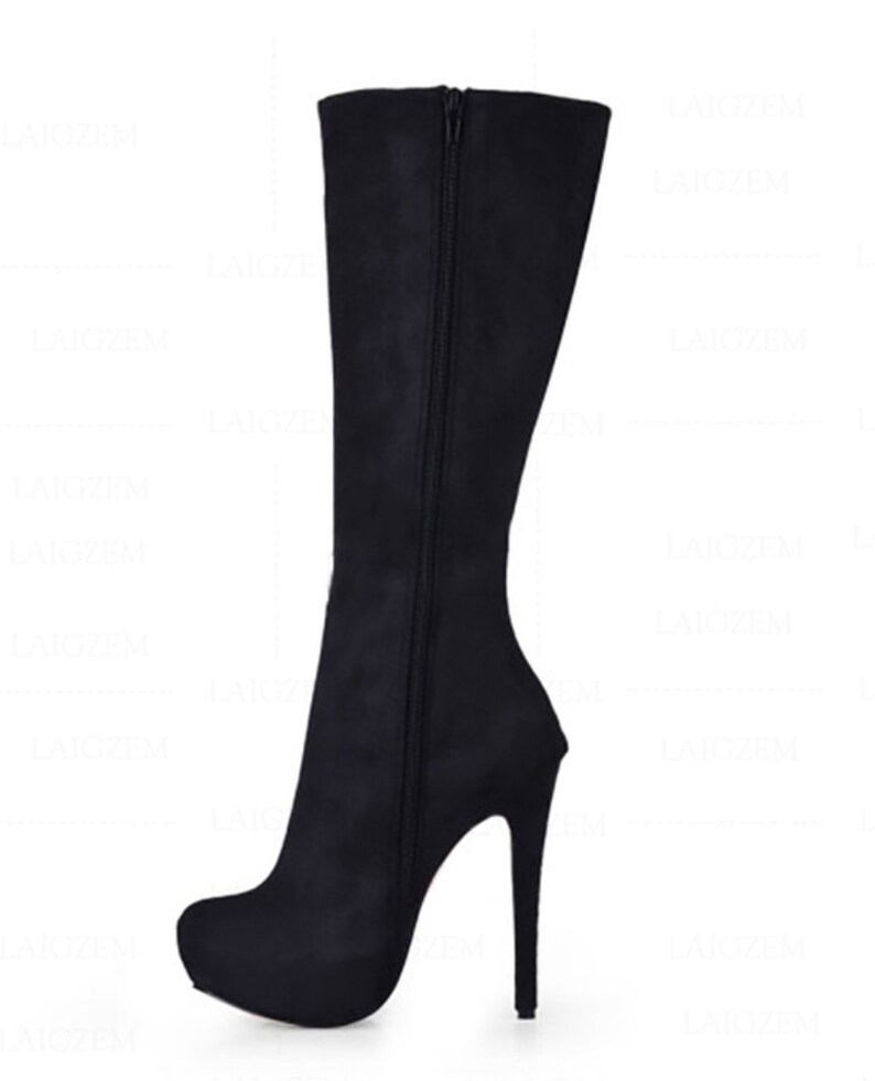 HIGH HEEL Fetish Mid Height Hidden Platform Boots Big Sizes Men's 15-16 ...