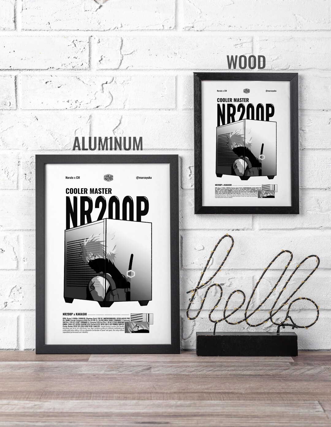 Naruto X Computer Case Poster kakashi Edition - Etsy