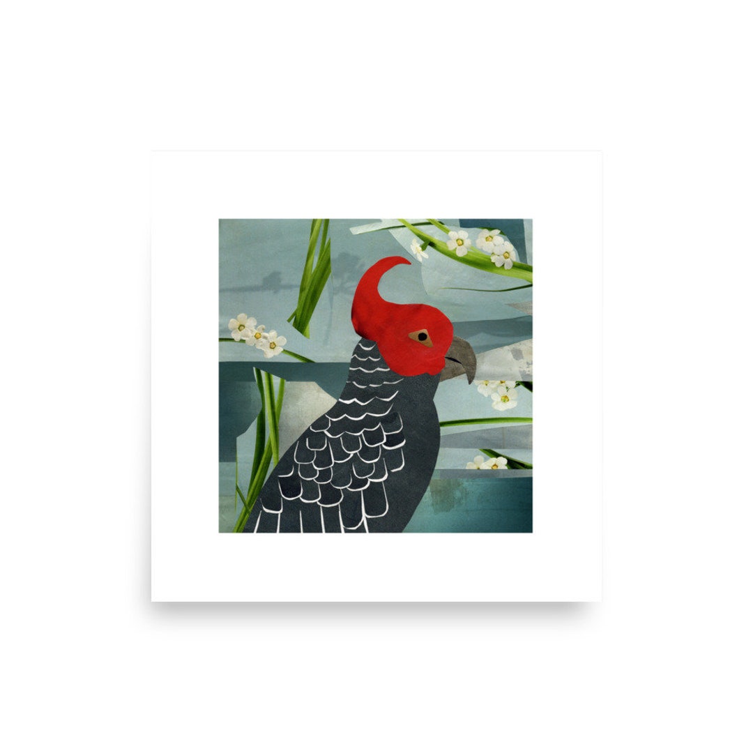 Art Print of Handmade Collage Cockatoo Bird Wall Decor - Etsy
