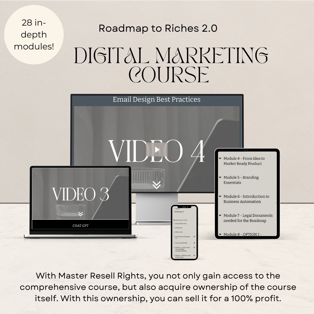 New Roadmap to Riches 2.0 Updated Digital Marketing Course With Master ...