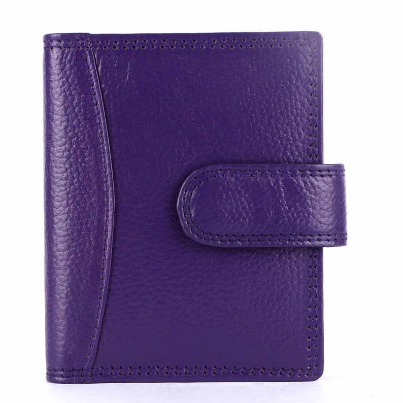 Genuine Leather Credit Card Holder Wallet -20 Clear Plastic Pockets ...