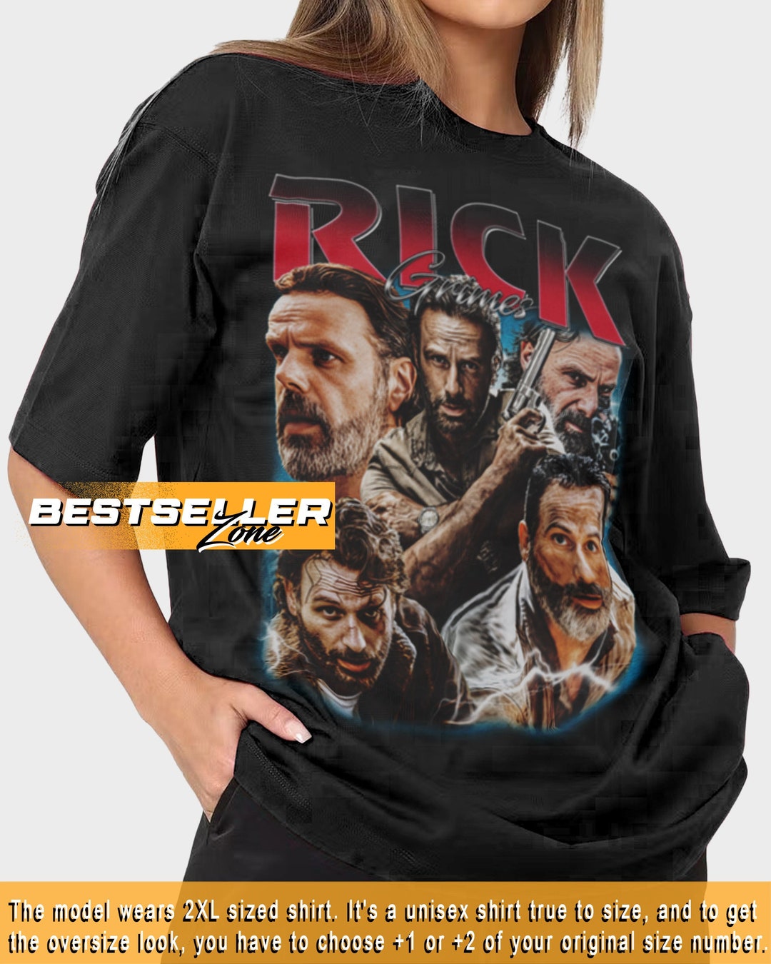 Limited Rick Grimes Shirt Character Movie Series Actress Tshirt Bootleg ...