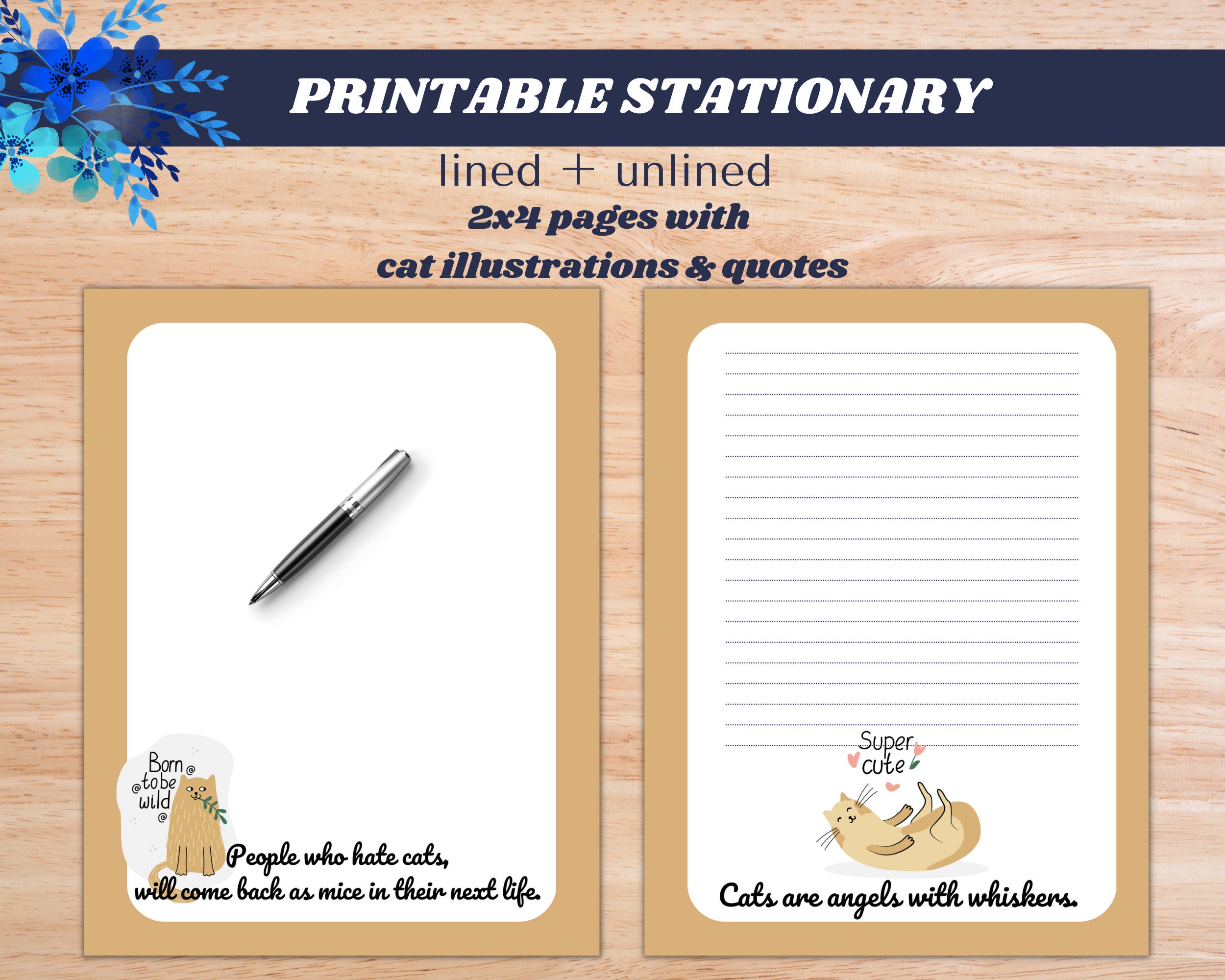 Kitten Writing Paper