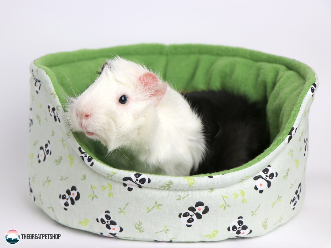 Panda Print Fleece Cuddle Cup Bed: Small Animal Cozy Hideaway - Etsy