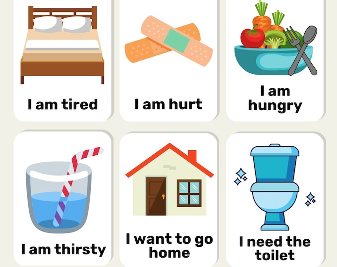 Communication Speech Flash Cards ASD Instant Download Special Needs ...