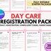 Fully EDITABLE, Day Care New Starter Registration Pack, Enrolment ...