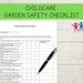 Child Care Garden Daily Checklist Daycare Child Minding Requirements ...