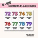 0- 100 Numbers Flash Cards Printable Children Educational Kids Learning ...