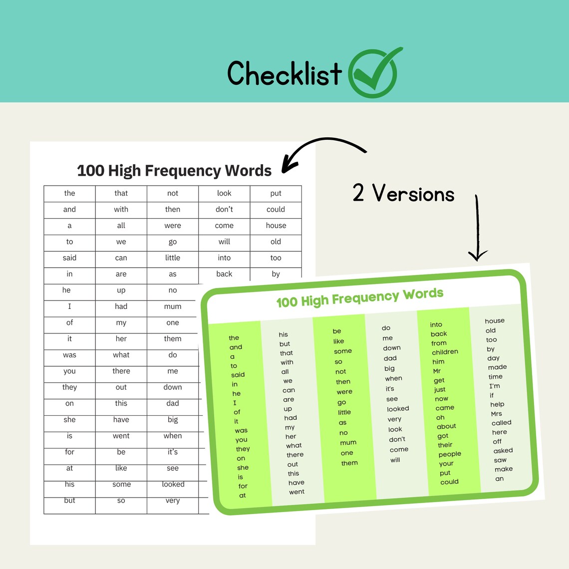 High Frequency Words Resources Pack 100 Frequency Words Children Educational Worksheets Sight ...