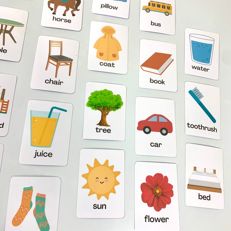 First Words Alphabet Flash Cards Baby Toddler Children - Etsy