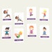 Yoga Poses Positions Flash Cards Children Preschool Educational ...
