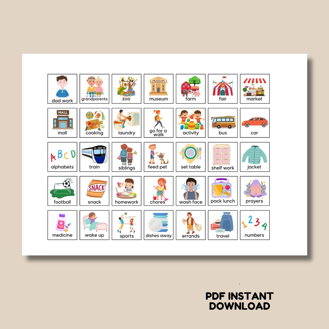 Daily Routine Chart Home School Routine Cards Children Kids Day Chart ...