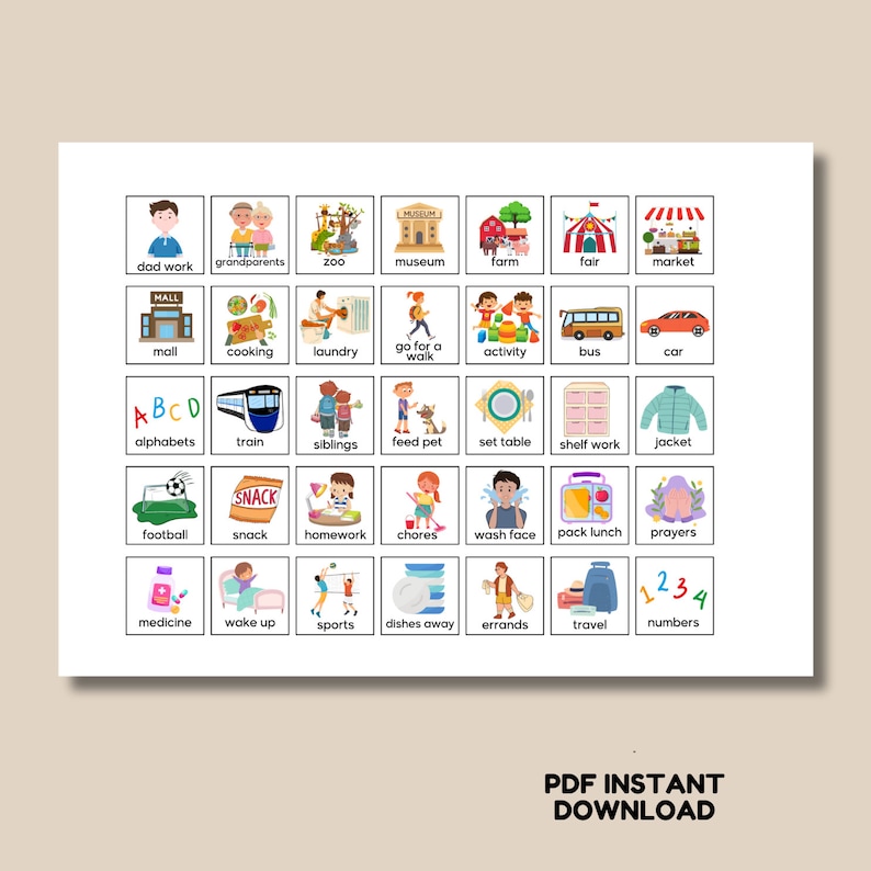 Daily Routine Chart Home School Routine Cards Children Kids Day Chart ...