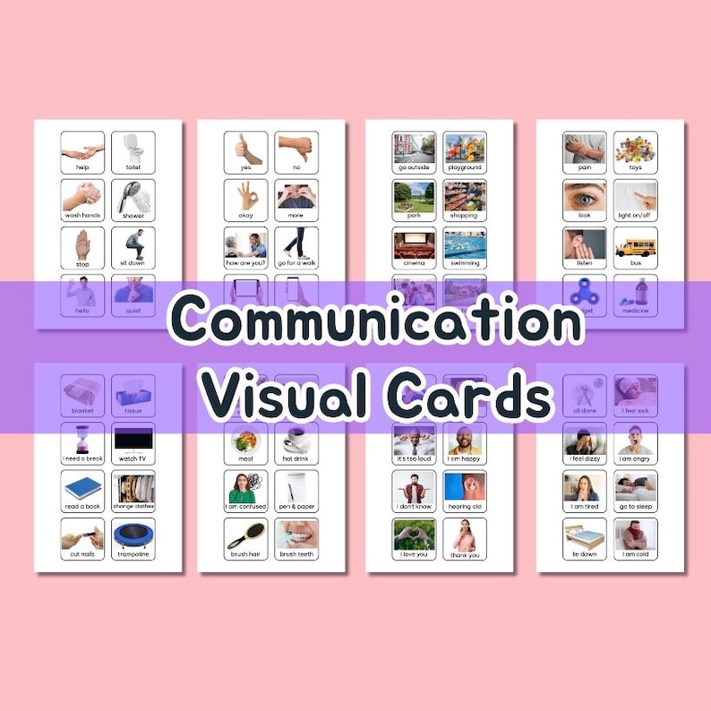 Non Verbal Communication Visual Cards Flash Cards Special Needs ...