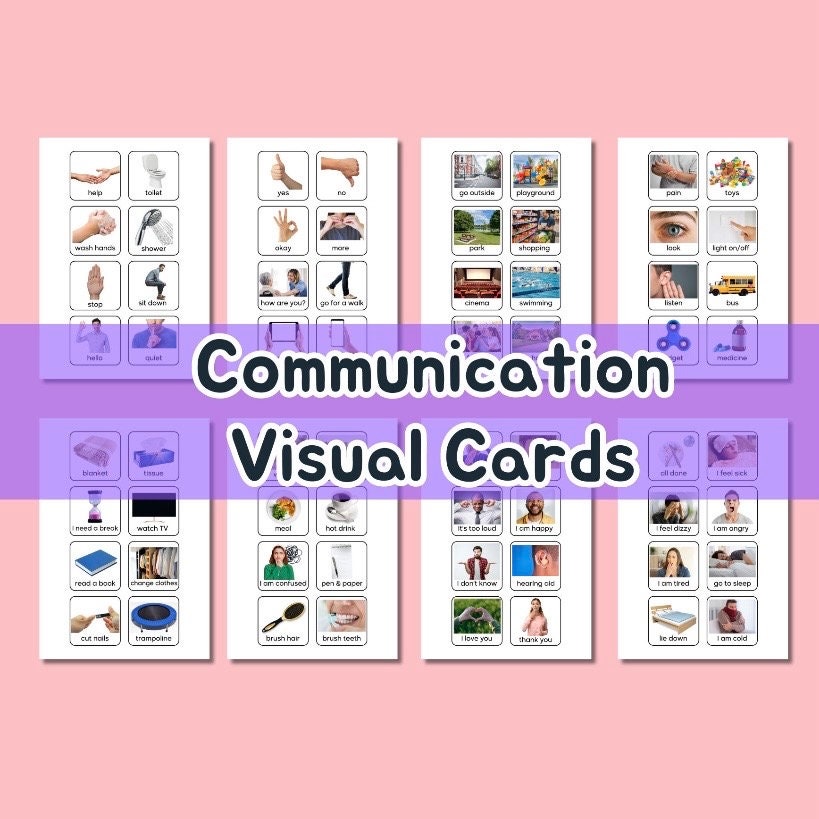 Non Verbal Communication Visual Cards Flash Cards Special Needs ...