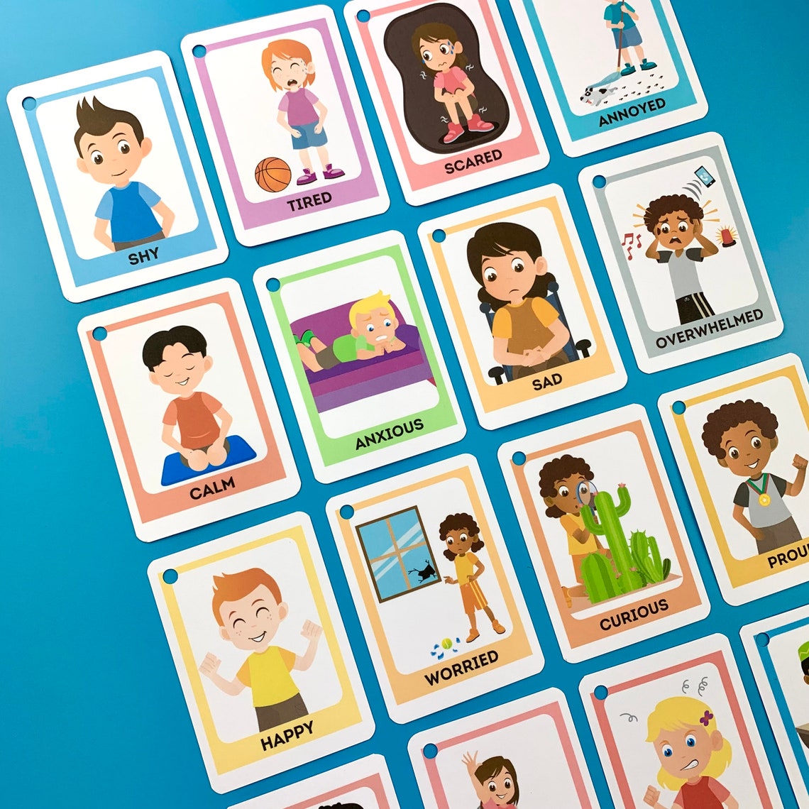 Emotions Feelings Flash Cards PDF Printable Download Children ...
