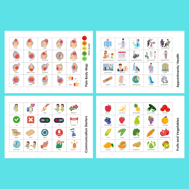 Communication Book, Non Verbal Cards, Visual Board, Special Needs ...