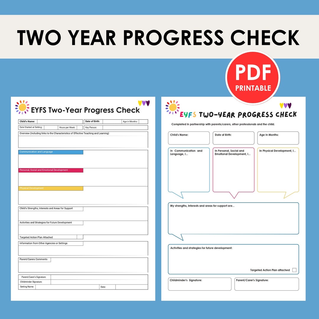 Day Care Two Year Progress Check , Assessment, Childminder Forms ...